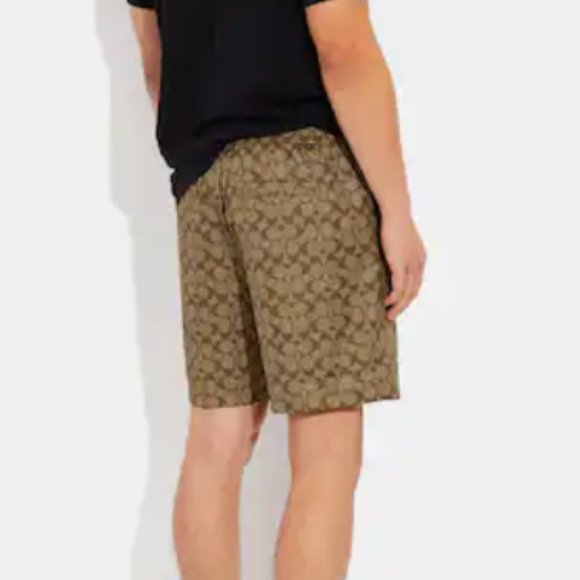 Coach | Swim | Mens Coach Signature Swim Trunks Khaki Size Medium New ...